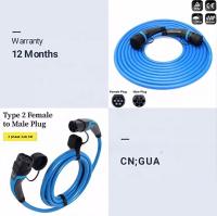 China RDC Portable EV Charging Double Gun Cable 32A Type 1 to Type 2  With Female-to-Male Plug for sale
