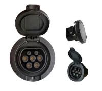 China RDC Best Price Type 2 Female EV Socket IEC 62196  EV Charger Plug And Socket Without Cable for sale