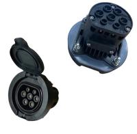 China RDC Best Price Type 2 Female EV Socket IEC 62196  EV Charger Plug And Socket Without Cable for sale