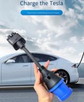 China RDC Best Quality  Model S 3 X Y Gen 2 Ev Charger Extension Cord Connector 3pin Blue CEE Adapter For Tesla for sale