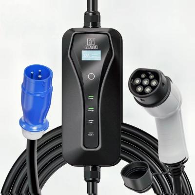 China 5M Cable Length RDC Portable EV Charging Station 3.5kw 7kw Wallbox For Home Electric Vehicle for sale