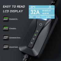 China 5M Cable Length RDC Portable EV Charging Station 3.5kw 7kw Wallbox For Home Electric Vehicle for sale