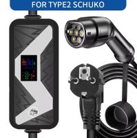 China 10A/13A/16A/20A RDC High Powered Type2 EV Charging Cable with 5m Copper Alloy Pin Material for sale