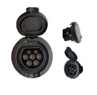 China Hot sale Type 2 16A 32A charging pile electrical female socket type 2 EV connector for sale