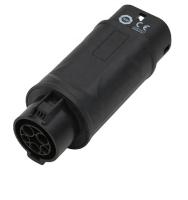 China No-Load Plug In /Pull Out 10000 Times Black Color 32A J1772 to Type 2 EV Charging Adapter for sale