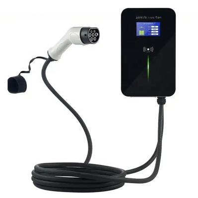 China RDC Wall-Mounted Charging Stations Type2 plug 32A 3P 22KW RFID Card Cable length 5M for sale