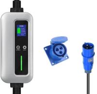 China RDC Portable Type 2  LCD Display Electric Car Fast Charging Station Portable EV Charger for sale