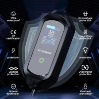 China RDC OEM ODM Wholesale Type 2 16A 32A 3.5KW 7kw  Portable EV Charger Wallbox with DLB protection for sale