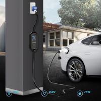 China RDC OEM ODM Wholesale Type 2 16A 32A 3.5KW 7kw  Portable EV Charger Wallbox with DLB protection for sale