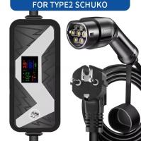 China RDC Factory Portable EV Charger Type 2 16A EV charger Wallbox  EV Charging Station for sale