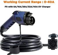 China RDC 16A 32A 80A 5M Charging Cable Female Plug To Type1 Male Socket EV Charging Connector for sale