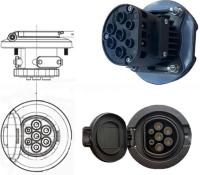 China 16A 32A IEC Type 2 AC Female Charger Socket for EV Charging Station Repair/Replacement for sale