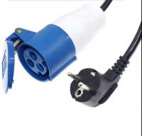 China RDC 32A EV Charger Socket Inlet Type 2 To Type1  Evse Socket Outlet Socket Shutter With 2m Cable for sale