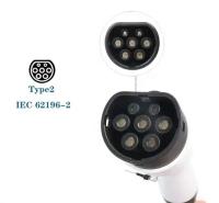 China RDC 16A 32A EV Cable Plug IEC 62196 Male Portable EV Charger With Battery for sale