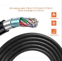 China RDC Level 1 EV Charger Portable Charging Cable 1 Pahse 16A 32A 7kw With 5M Length for sale