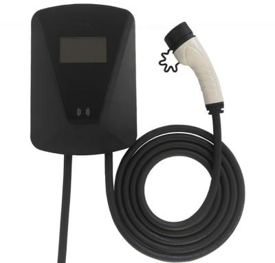 China EVONIC EV Charger Wall-mounted Telsa AC 22KW 32A 380V EV Charging Station with Card Swipe for Electric Vehicle with 5m Cable for sale