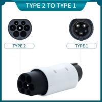 China Type1 Electric Vehicles EV Charging Adapter Type2 IEC62196-2 to Type1 AC EV 220V 7KW 32A with High Insulation Resistance for sale