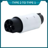 China Type1 Electric Vehicles EV Charging Adapter Type2 IEC62196-2 to Type1 AC EV 220V 7KW 32A with High Insulation Resistance for sale