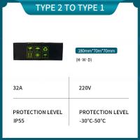 China Type1 Electric Vehicles EV Charging Adapter Type2 IEC62196-2 to Type1 AC EV 220V 7KW 32A with High Insulation Resistance for sale