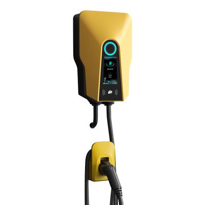 China AC Output ETL Universal Level 2 Bidirectional Commercial Ac Type 2 Type 1 7kw 11kw 19kw Wallbox Ev Charger Station with OCPP for sale
