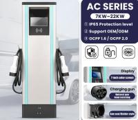 China Evonic  Double Gun TYPE 2 14KW 22KW 44kw OCPP1.6/2.0 Fast Floor Mounted EV Charger Station for Commerical Use for sale