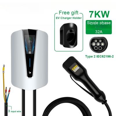 China EVONIC AC EV Charger Wall-mounted European Standard Type 2 7KW 21KW 16A 32A 400V AC EV Charging Station with 5m Cable for sale