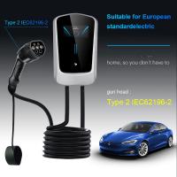 China EVONIC Waterproof IP55 Type 2 IEC62196-2 AC 7KW 21KW Wall Mounted Electric Vehicles Car Charging Station with 4.3inch LCD Screen for sale