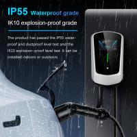 China EVONIC Waterproof IP55 Type 2 IEC62196-2 AC 7KW 21KW Wall Mounted Electric Vehicles Car Charging Station with 4.3inch LCD Screen for sale