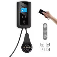 China EVONIC Wholesale Price  European Standard Type 2 7KW 11KW 22KW 380V Fast Wallbox Charging Station with 5m Cable for Home Use for sale