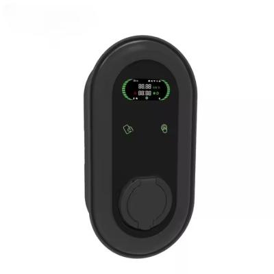 China Fast Electric Vehicle Charging Station EV Charger Wallbox European Standard Type 2 IP55 22KW 110V-240V with LCD Screen for sale