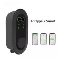 China Fast Electric Vehicle Charging Station EV Charger Wallbox European Standard Type 2 IP55 22KW 110V-240V with LCD Screen for sale