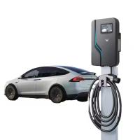 China EVONIC EV Charger Wall-mounted Type 2 AC 22KW 32A 380V EV Charging Station with Card Swipe for Electric Vehicle with 5m Cable for sale