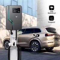 China EVONIC EV Charger Wall-mounted Type 2 AC 22KW 32A 380V EV Charging Station with Card Swipe for Electric Vehicle with 5m Cable for sale