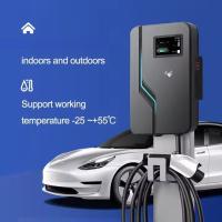 China EVONIC EV Charger Wall-mounted Type 2 AC 22KW 32A 380V EV Charging Station with Card Swipe for Electric Vehicle with 5m Cable for sale