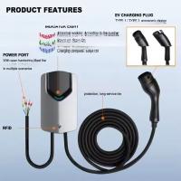 China EVONIC EVSE AC EV Charger European Standard Type 2 7KW  32A 220V Wall-mounted AC EV Charging Station with 5m Cable for sale