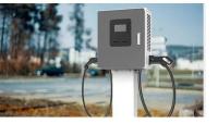 China Commerical  OCPP Double Gun 40KW DC CCS1 CCS2 Super Fast EV Charger Charging Station with 5m Cable for sale