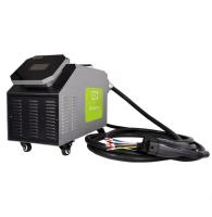 China Evonic High Quality IP54 21KW 3IN1 Mobile Portable DC EV Charger Station With Advertisement Screen for sale