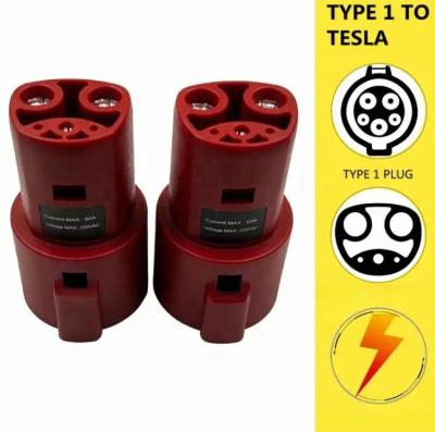 China Us Fast Charging Outlet 16amp J1772  Type 1 to tesla Charging Adapter Ev Charger Adapter Set for volvo Wuling for sale
