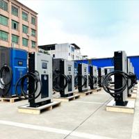 China Competitive Price Two Gun Electric Car CCS2 30KW 40KW 60KW Fast DC EV Charger With Solar Panel for sale