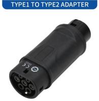 China 32A EV Charger Adapter Socket Type1 J1772 to Type2 IEC 62196 EVSE Electric Vehicle Charging Converter Connector for sale