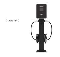 China Evonic Beautiful Travel Double Gun 14KW Type 2 Fast Charging Wall-Mounted AC EV Charger for Mode 3 for sale