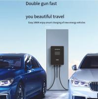 China Evonic Beautiful Travel Double Gun 14KW Type 2 Fast Charging Wall-Mounted AC EV Charger for Mode 3 for sale