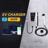 China 230V Cable length 5M European Standard Solar 7KW 11KW 22KW CCS2 Type 2 Wallbox Fast AC EV Charger Station with 5m Cable for sale