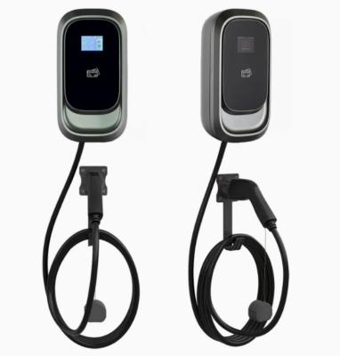 China Compact Model Type 2 Wall Mounted AC EV Charger With Gun Base Mechanical No-Load Plug In /Pull Out 10000 Times -30°C 50°C for sale