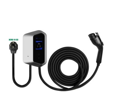 China Evonic Adjustable Current Smart Electric Car Charger Type 1 40A 48A Wallbox EV Charger for Outside for sale