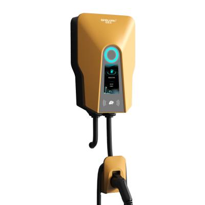 China EVONIC Waterproof IP65 Type 1 ELT Wall-mouted AC EV Charging Station with 5m Cable 7.6KW/9.6KW/11KW/15.4KW/19.2KW Output for sale