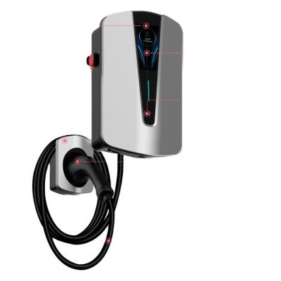 China EVONIC 7KW 11KW SAE J1772 240V Wallbox AC EV Charger No-Load Plug In/Pull Out 10000 Times Purpose for retrofit/upgrade for sale