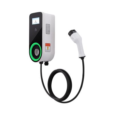 China IP55 Evonic Wallbox 7KW 11KW 22KW Type 1 Type 2 Fast AC EV Electric Car Charger Station with APP Control RFID Card for sale