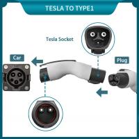 China Insulation Resistance 1000MΩ DC500V Tesla to Type 1 EV Car Charger Plug Connector for AC 3.5KW 7kW 16A 32A 1pahse 3 Phase for sale