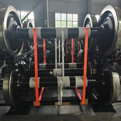 China 840mm Railway Wheel Set for Wagons 25T Axle Load Wagon Wheelset TSI Certified for sale